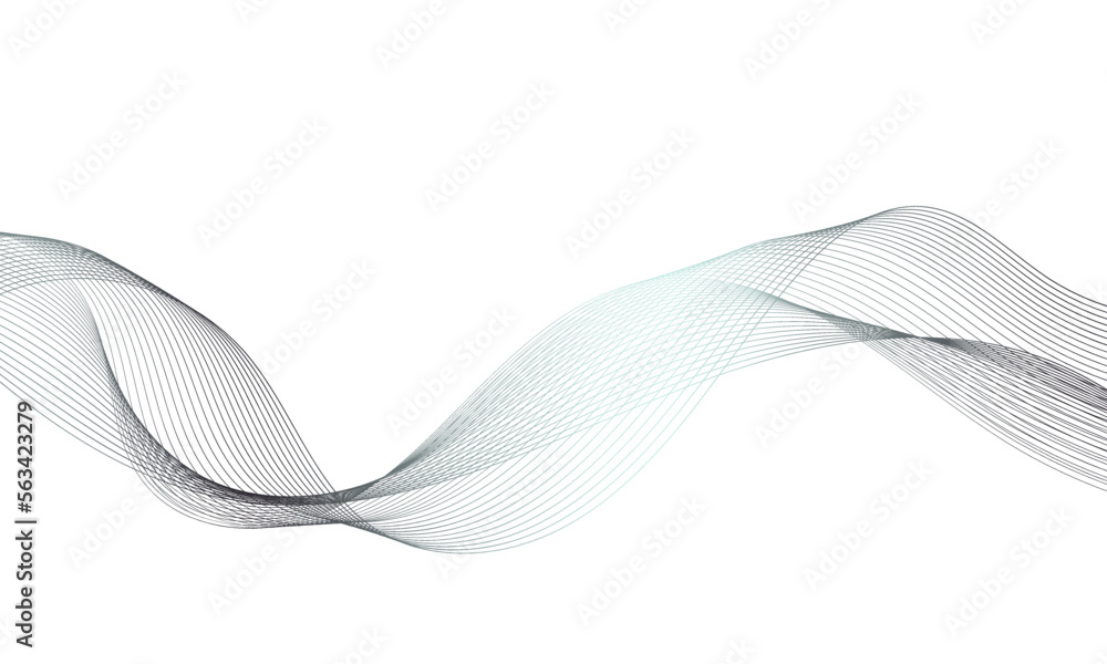 Abstract colorful gradient wave element for design. Digital frequency ...