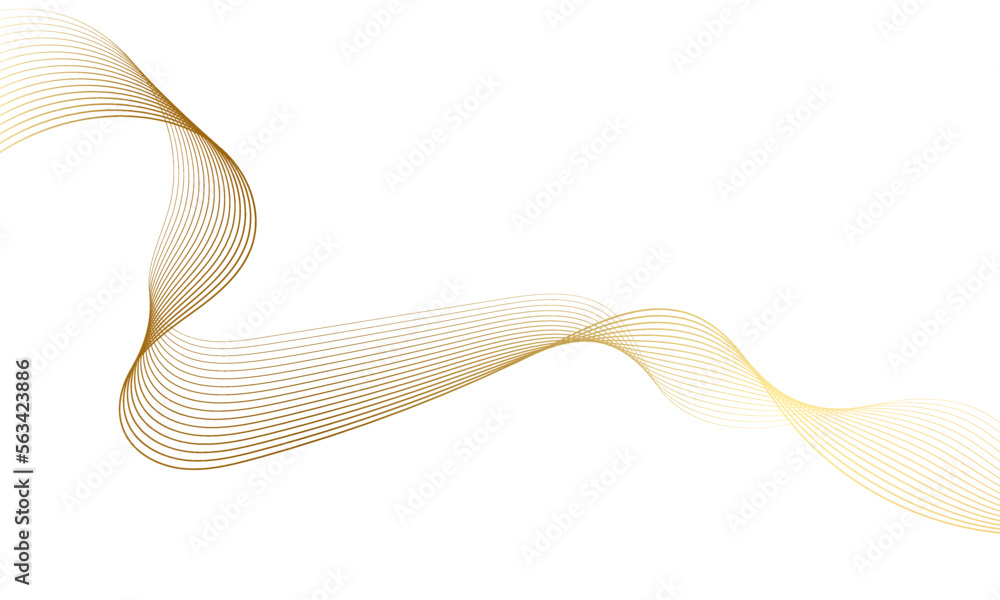 Abstract gold gradient wave element for design. Digital frequency track ...