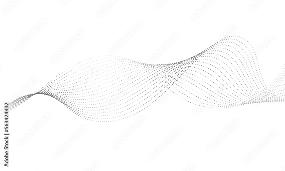 Abstract platinum gradient wave element for design. Digital frequency ...