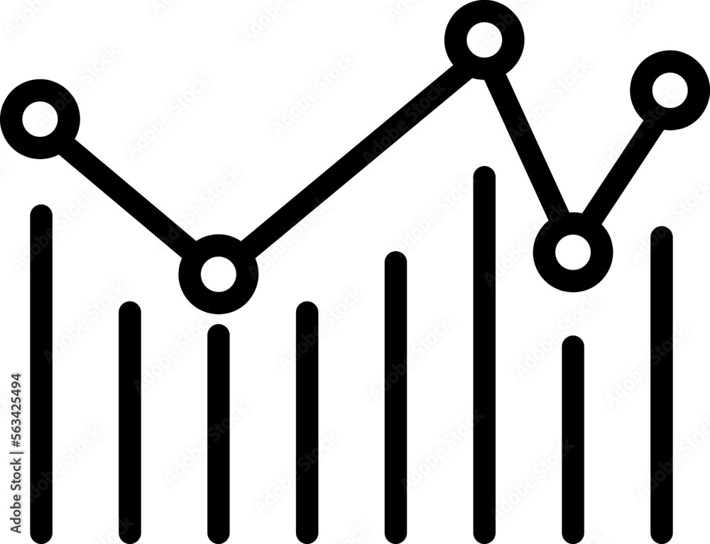 statistics vector icon, infographic chart symbol illustration on white ...
