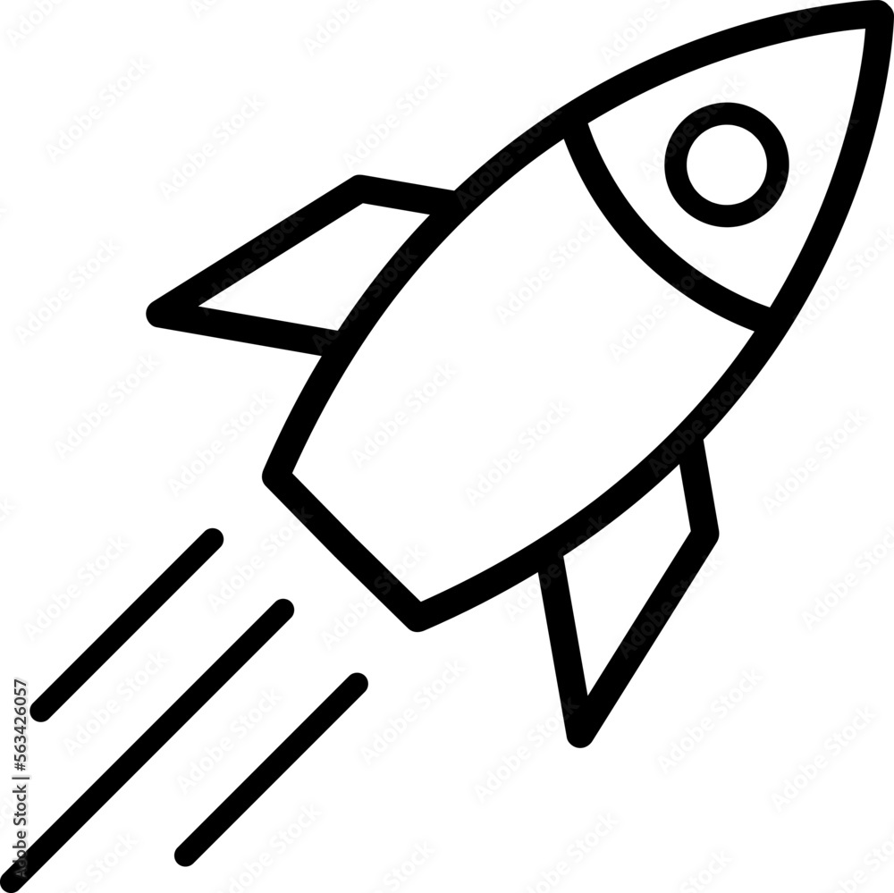 vector icon, rocket symbol. Modern, simple flat vector illustration for ...