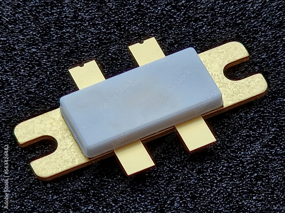 High power LDMOS RF transistor on the black Stock Photo | Adobe Stock