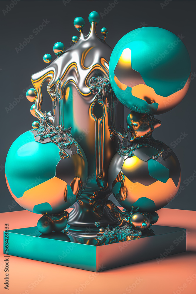 Chroma Sphere Diorama Stock Illustration | Adobe Stock