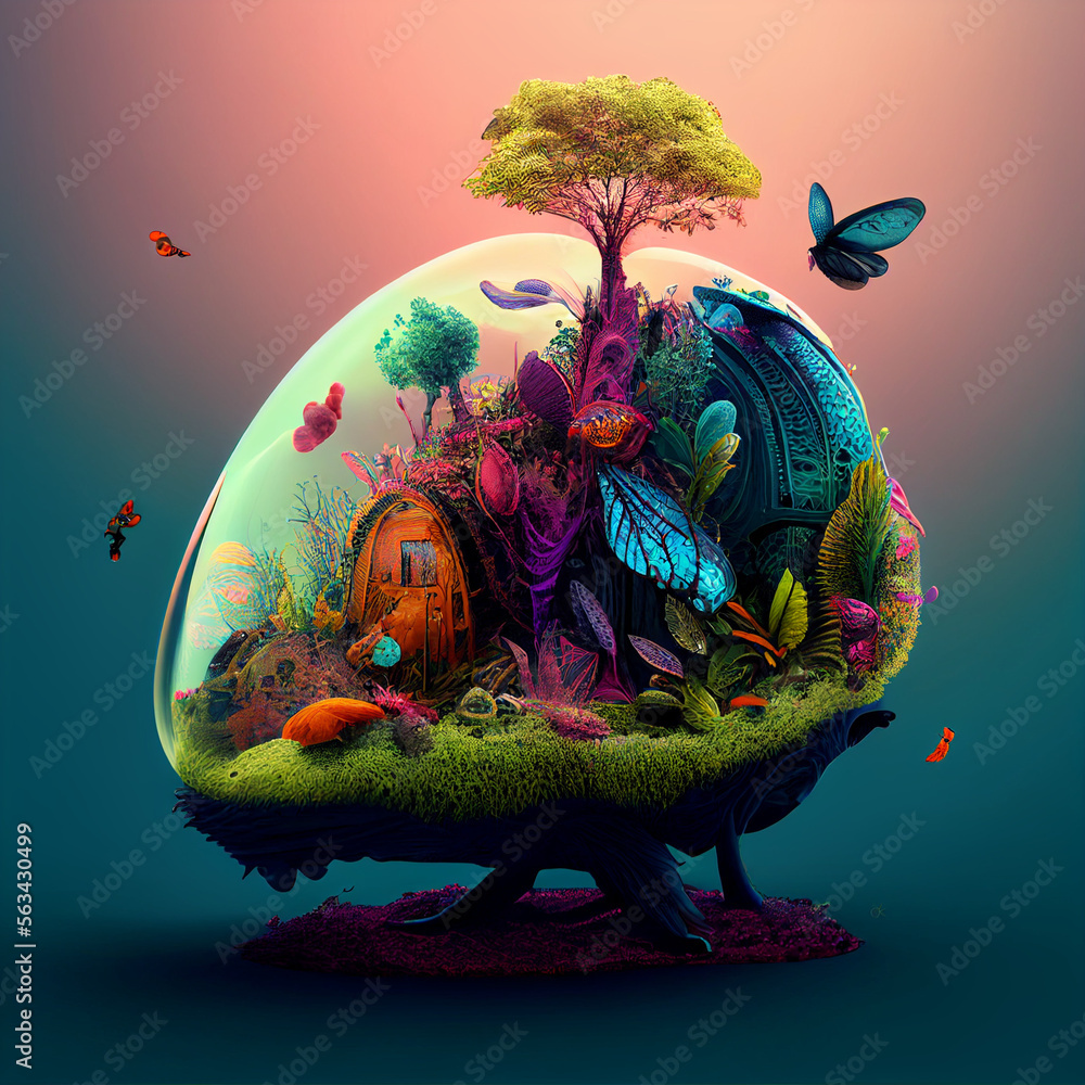 A Fantastical Ecosystem - A Conceptual Illustration of a Phantasy World ...