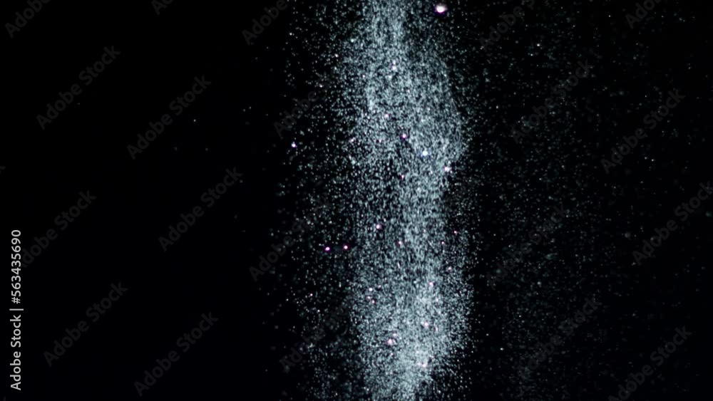 4k Natural Organic Dust Particles Floating On Black Background, Light ...