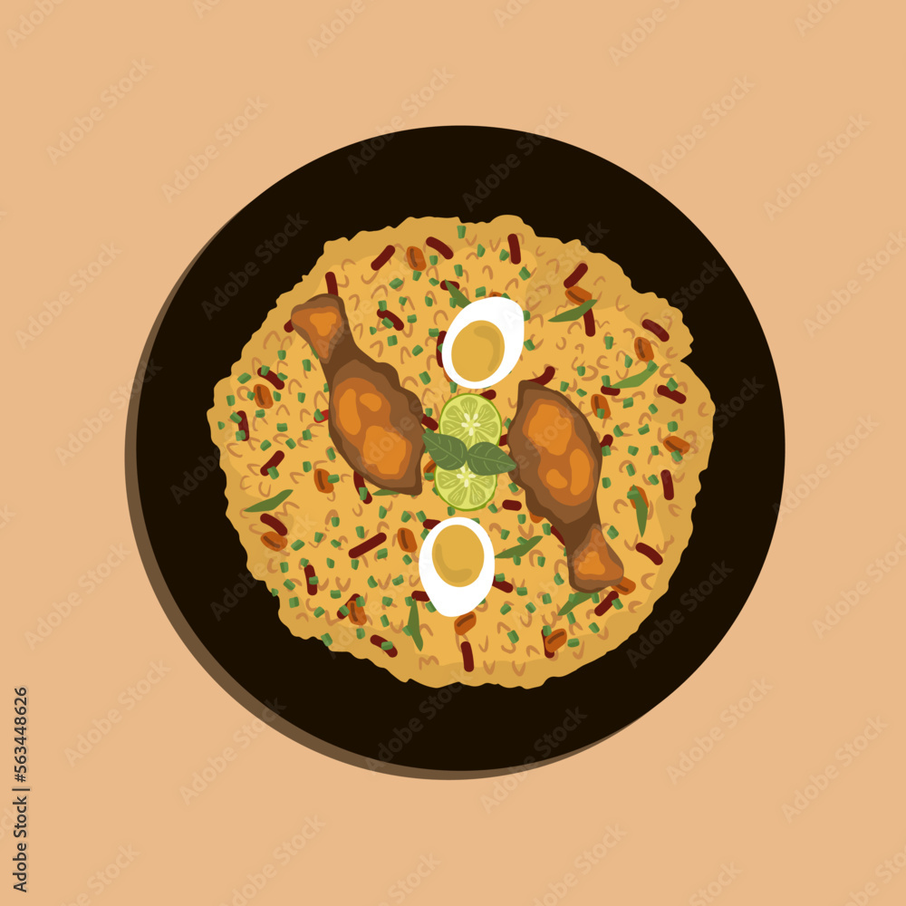 Chicken biryani Spicy Indian Malabar biryani Hyderabadi biryani, Dum ...