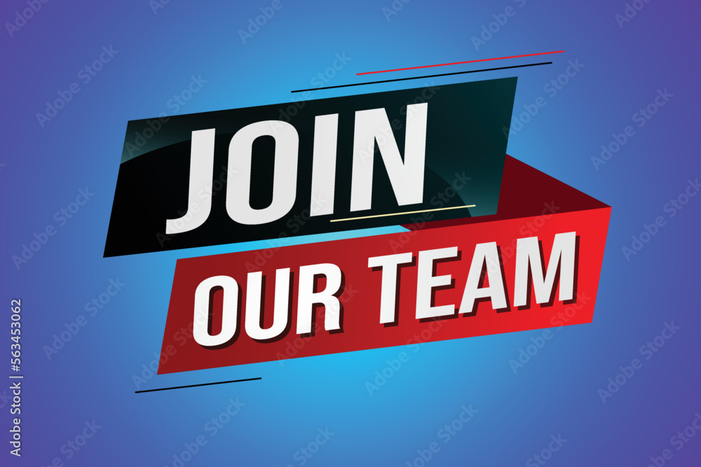 join our team word concept vector illustration with modern futuristic ...