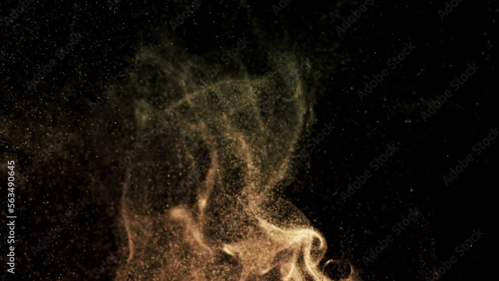 Particles Moving Background flying wave line with flash lights.Particle ...