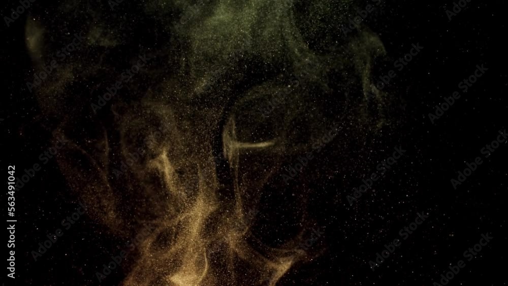 Particles Moving Background flying wave line with flash lights.Particle ...