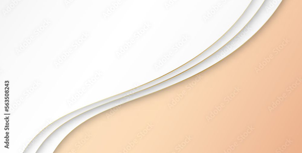 Abstract luxury light and white template design with gold circle gold ...