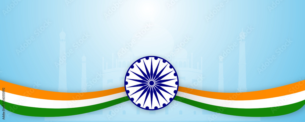 India Happy Independence Day celebration card with Indian national ...