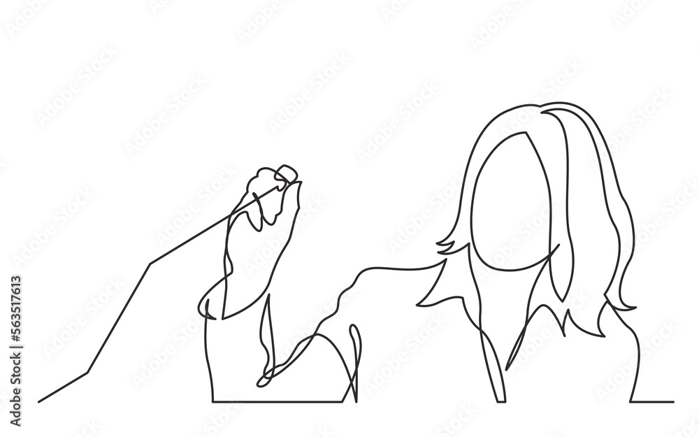 continuous line drawing vector illustration with FULLY EDITABLE STROKE ...