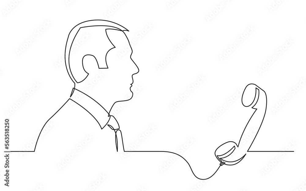continuous line drawing vector illustration with FULLY EDITABLE STROKE ...