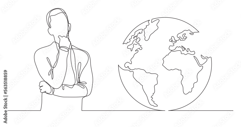 continuous line drawing vector illustration with FULLY EDITABLE STROKE ...