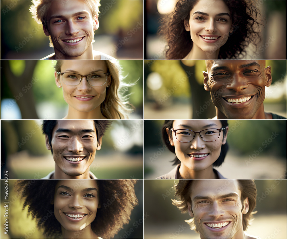 Collage of Characters, illustrating the Diversity of People from Around ...