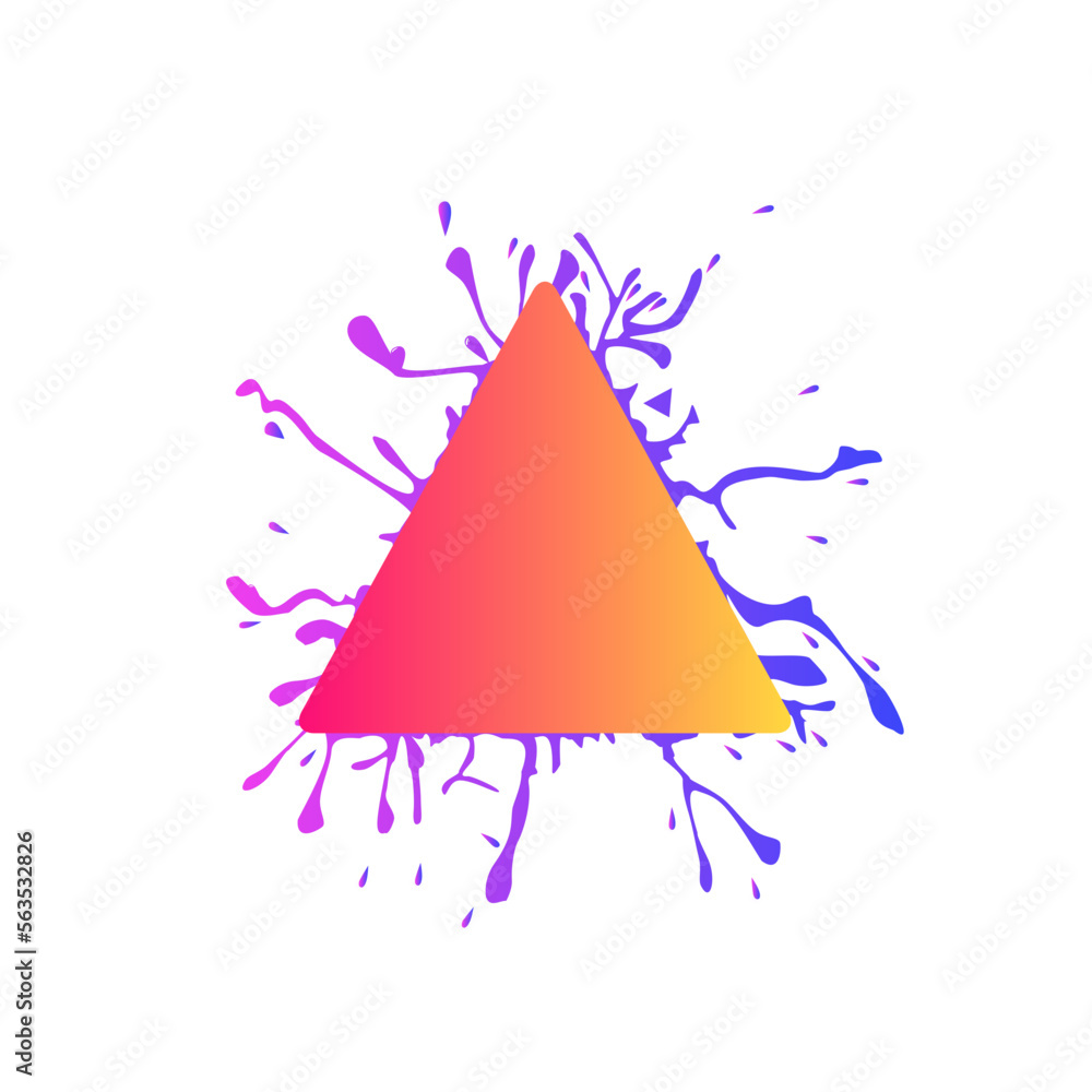 Triangle splash, its like frame, Illustration vector graphic, ui or ux ...