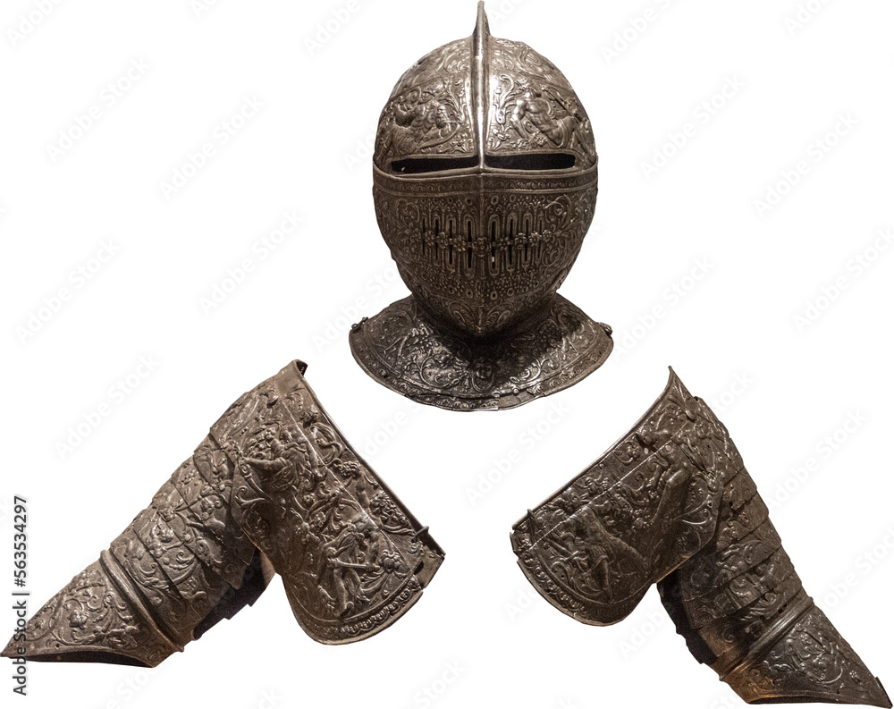 Isolated PNG cutout of a medieval knight armor on a transparent ...