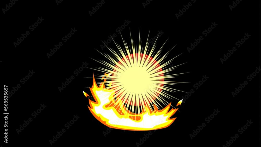 abstract fire explosion background and 2d animation, explosion effect ...