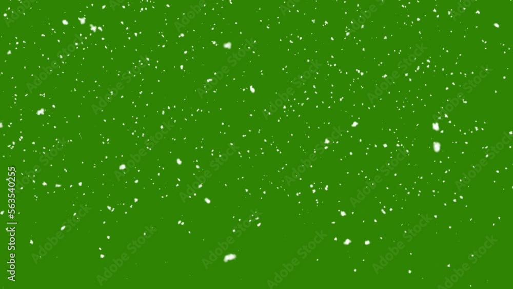 Snow falling on green screen background Stock Video | Adobe Stock