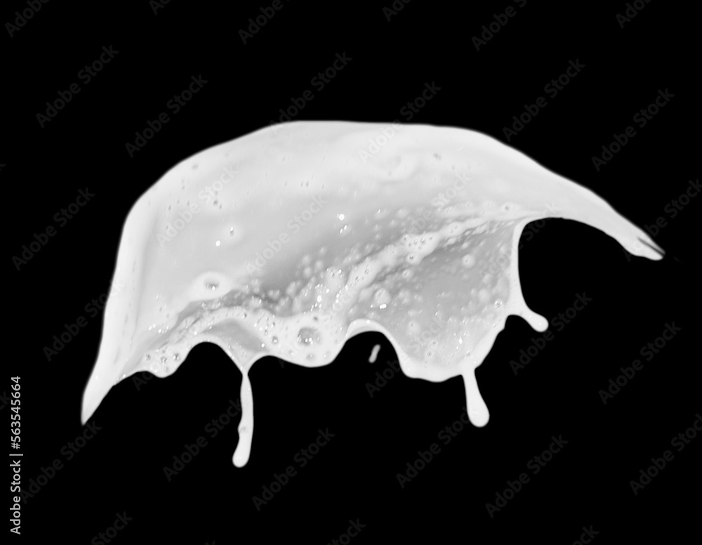 Pure milk splash isolated on black background. Royalty high-quality ...