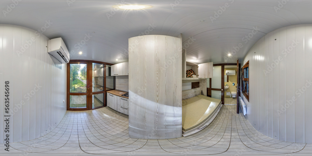 full seamless spherical hdri 360 panorama compact mobile home camper ...