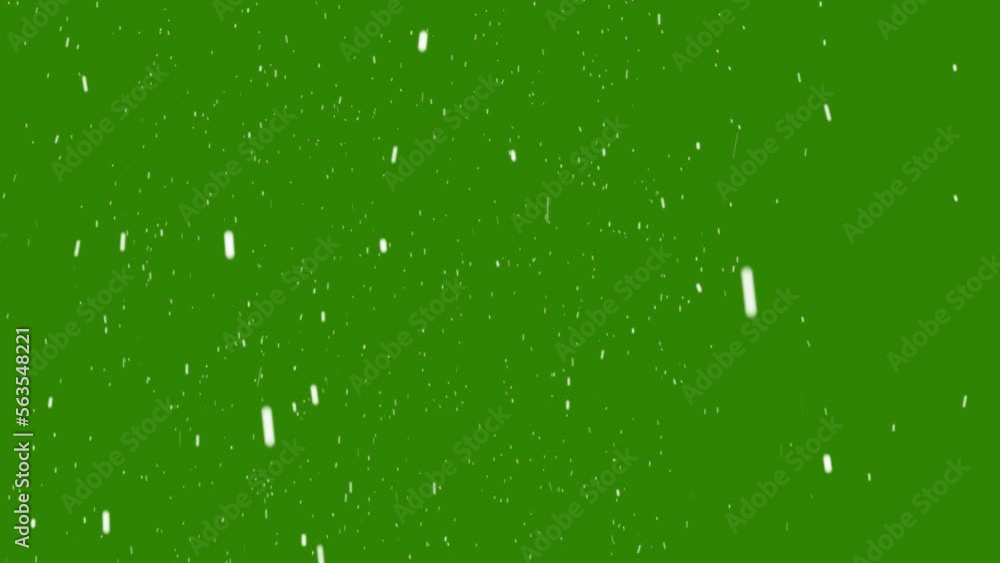 Snow falling on green screen background Stock Video | Adobe Stock