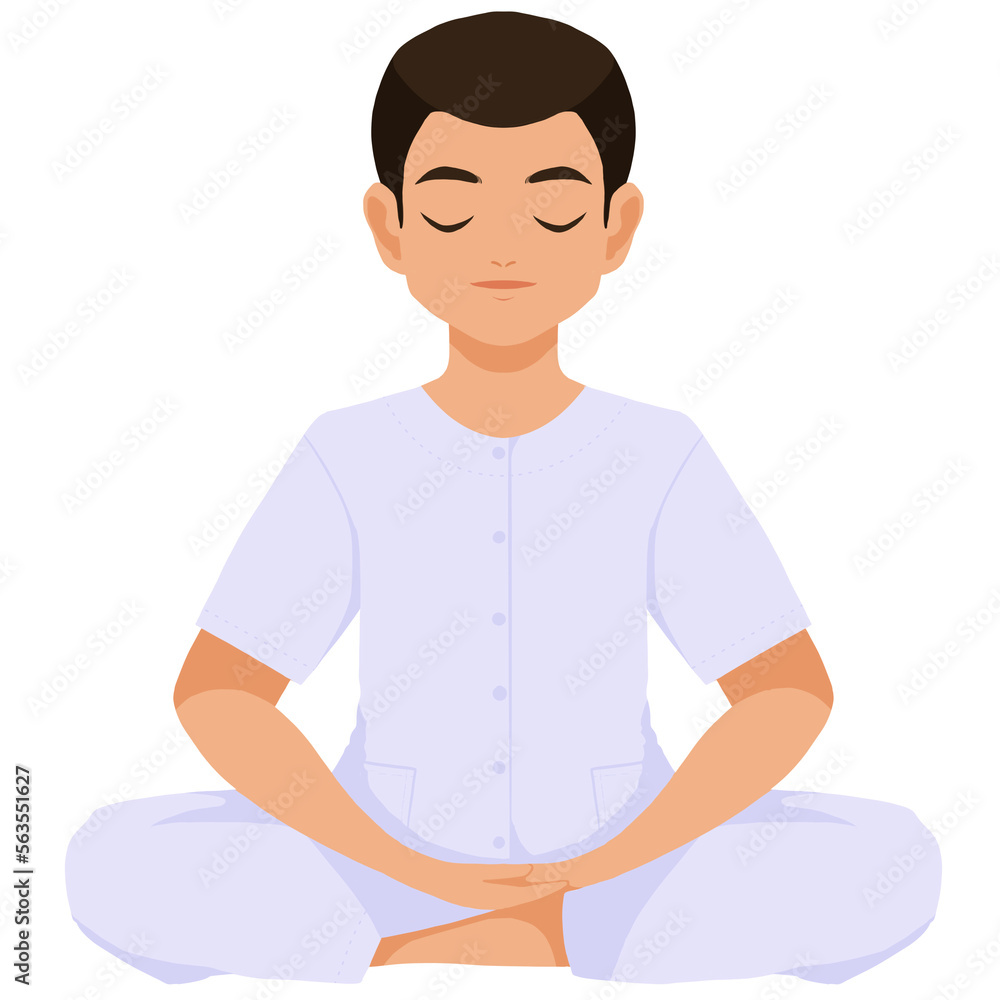 Meditation boy clipart,Meditation Clipart, Yoga Clipart, man Meditate ...