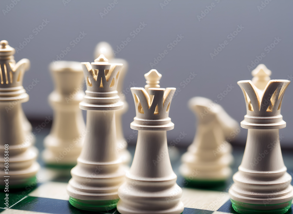 Chess drawing. Chessboard. Chess figures photo. Various black and white ...