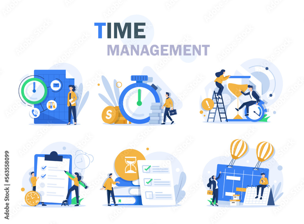 Time management concept planning, organization, working time. Time ...
