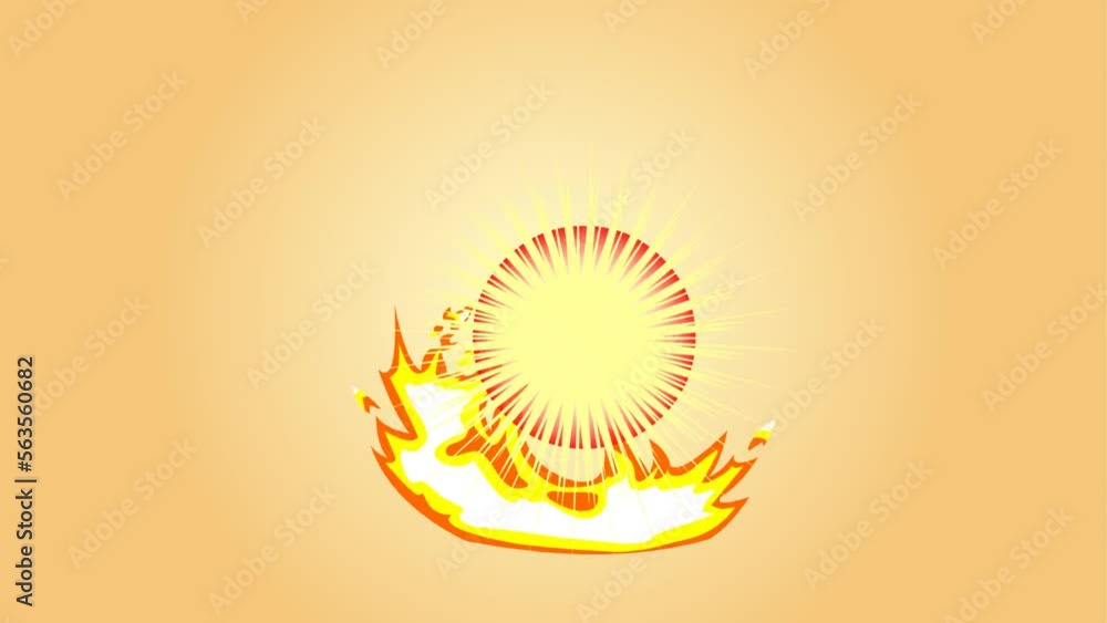 abstract fire explosion background and 2d animation, explosion effect ...