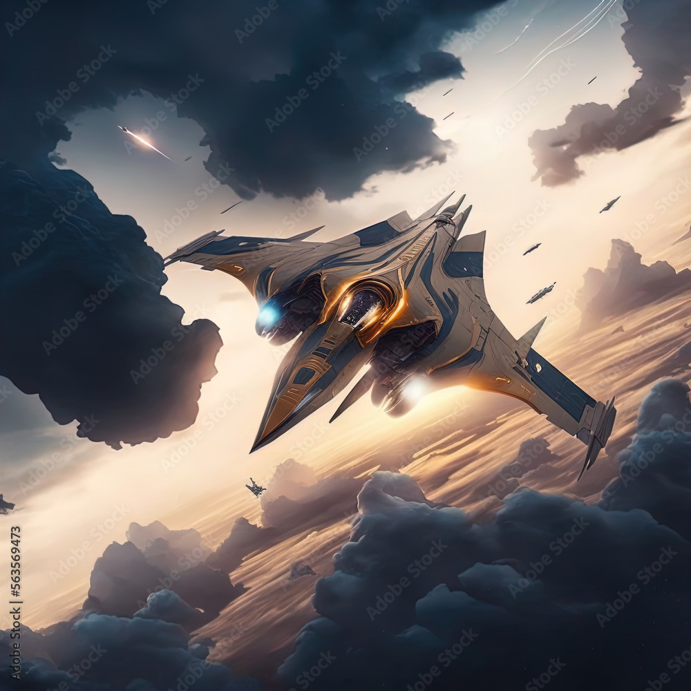 Advanced stealth fighter aircraft. Stock Illustration | Adobe Stock