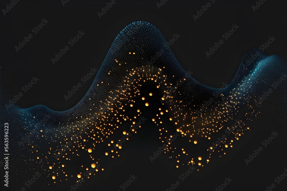 visualization of wave particle Stock Illustration | Adobe Stock