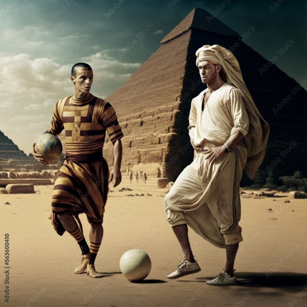 two children playing in ancient egypt Stock Illustration | Adobe Stock