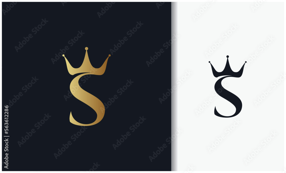 Letter S crown logo Stock Vector | Adobe Stock