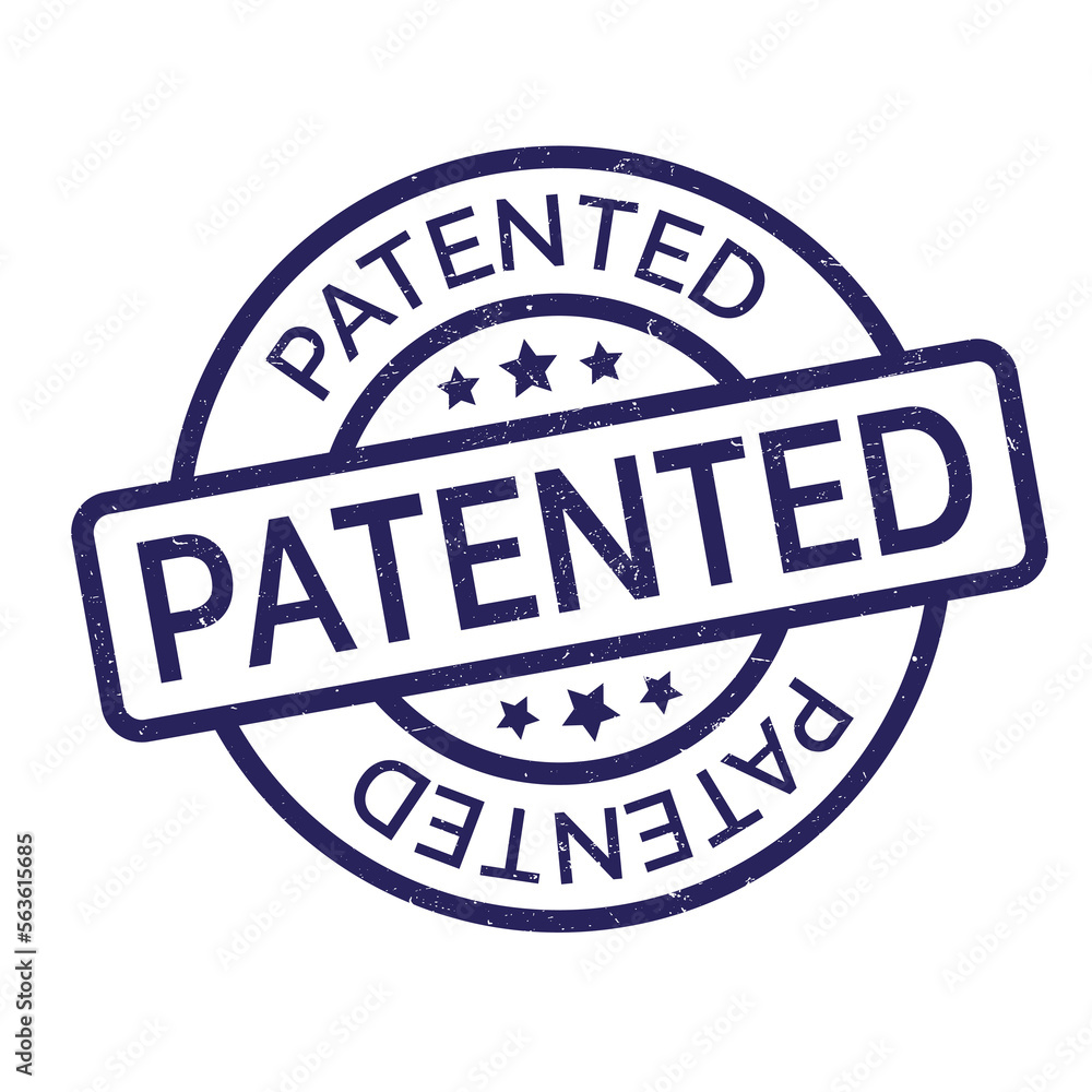 Patented stamp transparent png. Patented label. Patented intellectual ...