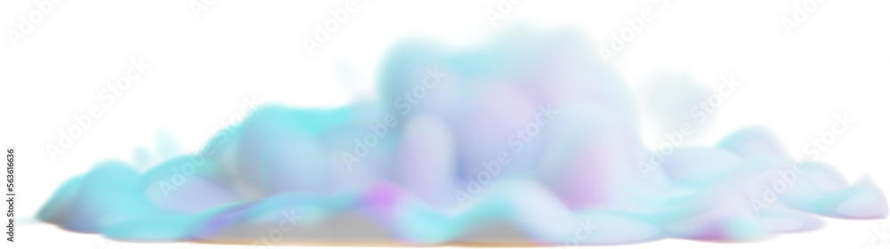 Fluffy Cloud, on a transparent background. Realistic blue cloud Stock ...