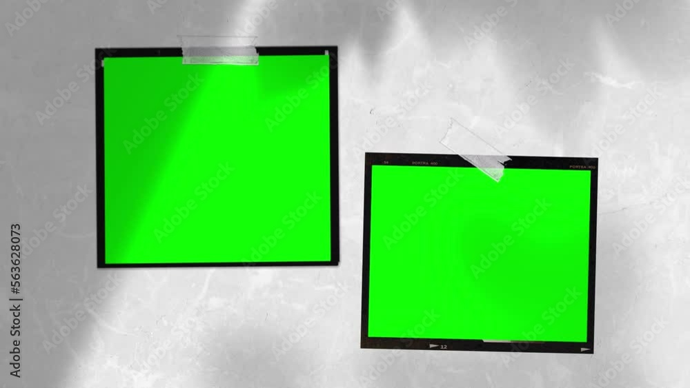polaroid template animation with green screen chroma key vídeo de Stock ...