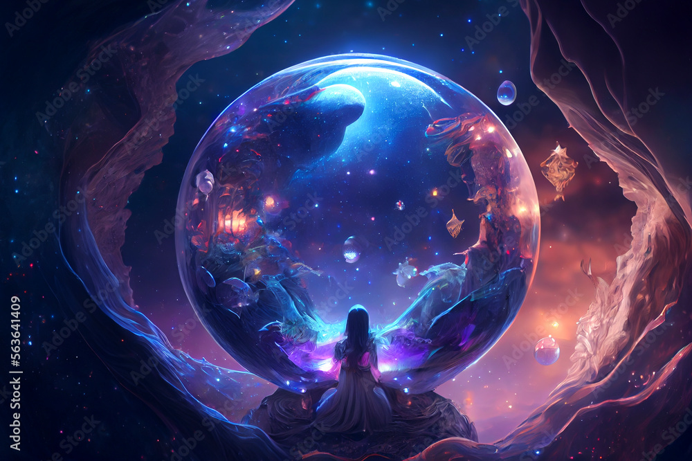 Interdimensional travel and parallel universes, ai illustration Stock ...