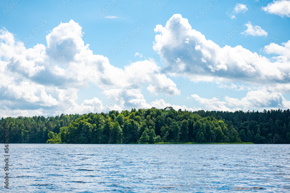 One of several small islands on Asveja the longest lake in Lithuania ...