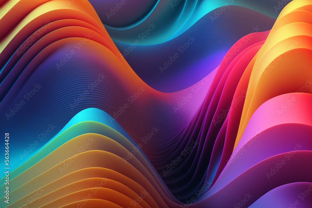 Abstract colorful gradient wave, background pattern chromatic ...