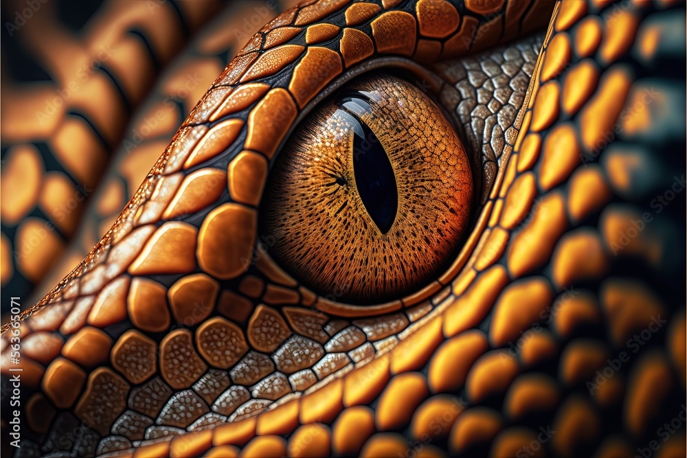 a close up of a dragon eye with orange and brown colors on it's face ...