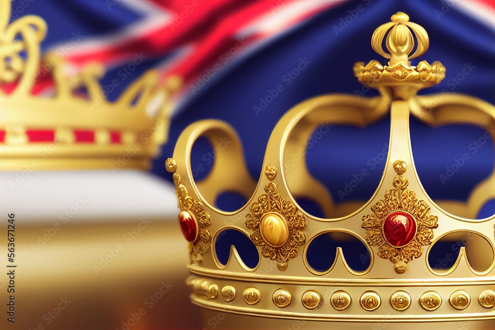 Coronation Royal family, AI generated image Stock Illustration | Adobe ...
