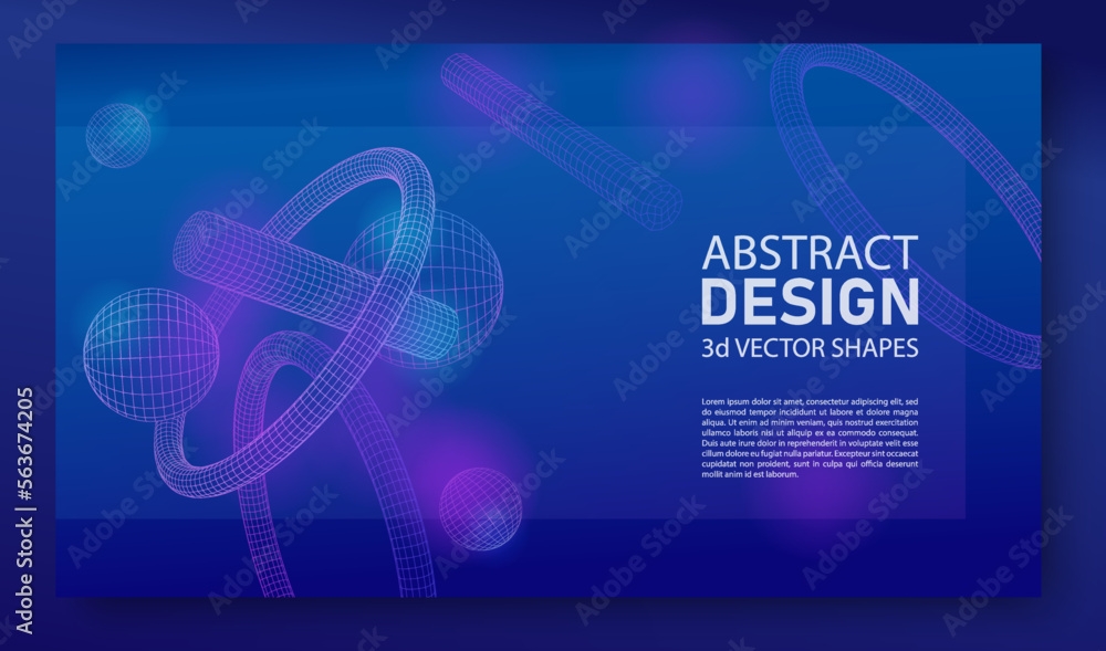Technology template website design. Colorful dynamic composition of ...