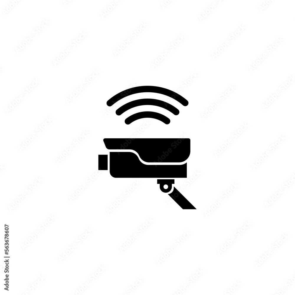 Fixed CCTV, Surveillance Security Camera. Flat Vector Icon illustration ...