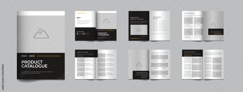 12 pages black product catalogue template or product catalog template ...