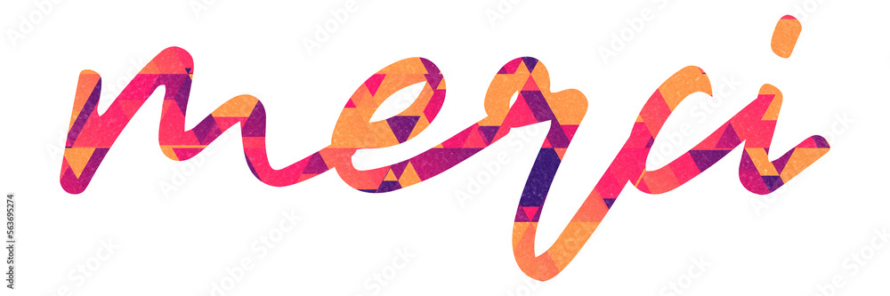 Merci Card. Hand Written Lettering for Title, Heading, Photo Overlay ...