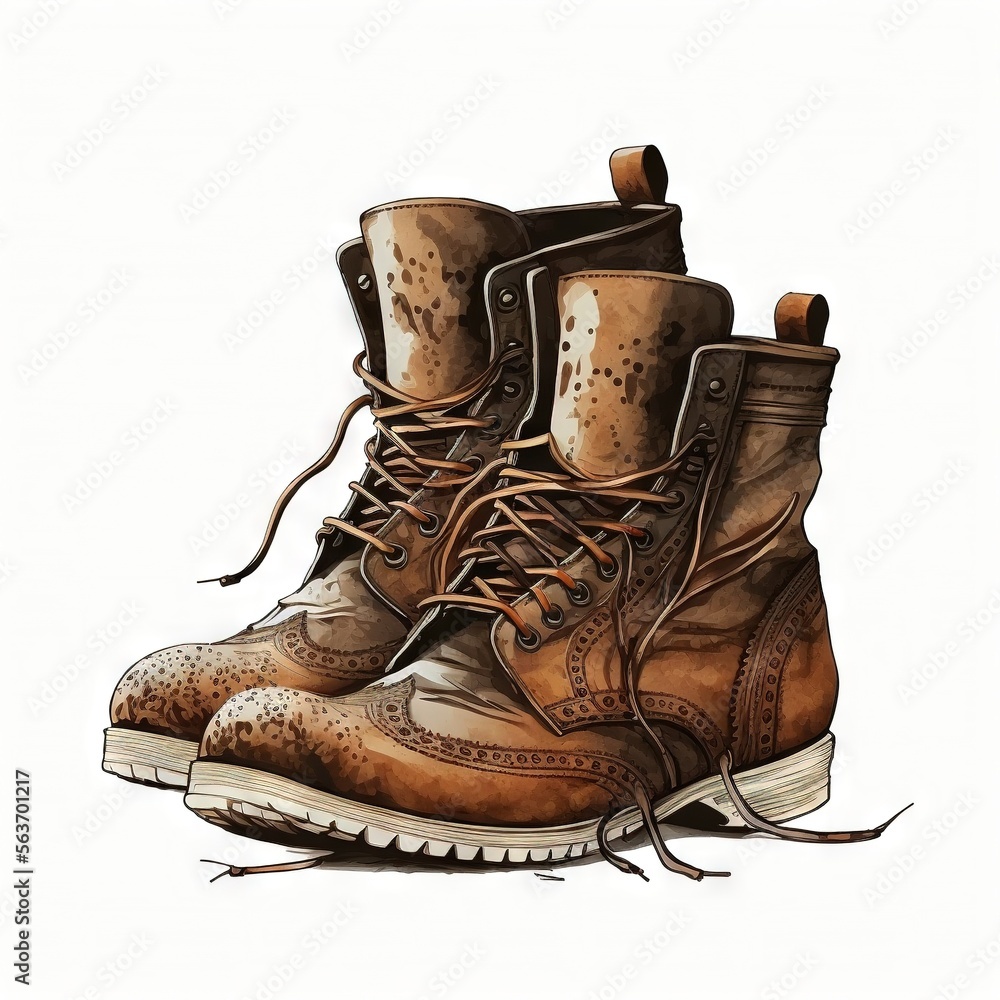a pair of boots with holes on them are shown in this drawing by artist ...