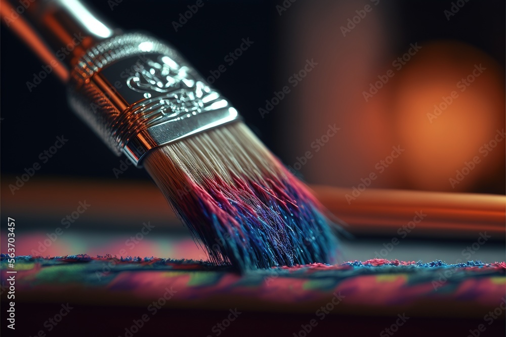 a close up of a brush with a blurry background behind it and a blurry ...