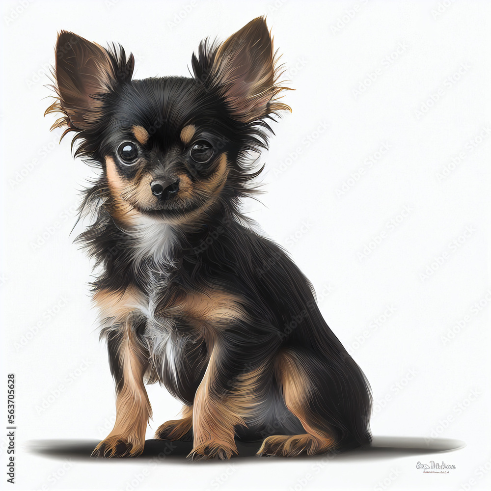 Chorkie full body image with white background ultra realistic Stock ...