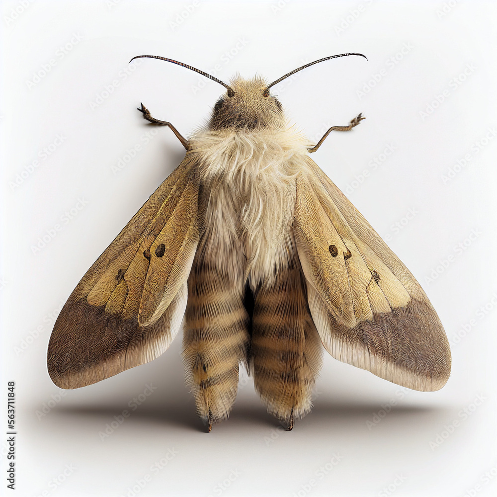 Clothes Moth full body image with white background ultra realistic ...